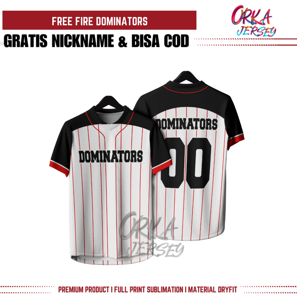 Jual Jersey Esport Free Fire Dominators 2024 Full Printing Gratis ...