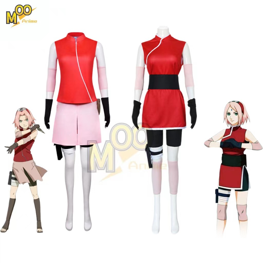 Jual Naruto：Shippuden cosplay costume Shippuden Haruno Sakura cosplay ...