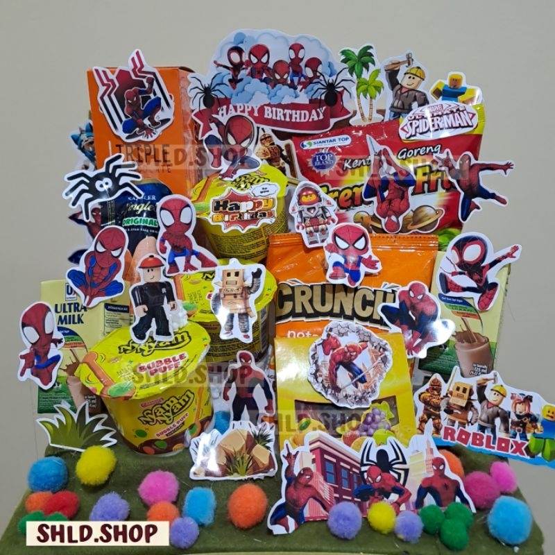 Jual Snack tower ultah • Mading snack ulang tahun • birthday snack ...