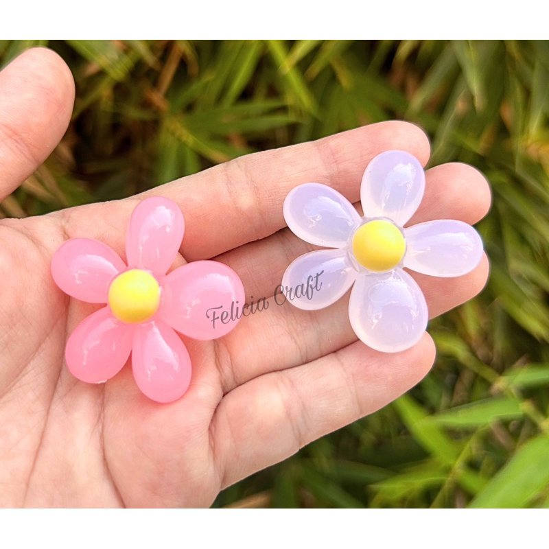 Jual Manik bunga daisy GID dan jelly Jumbo pom pom lubang big pack ...