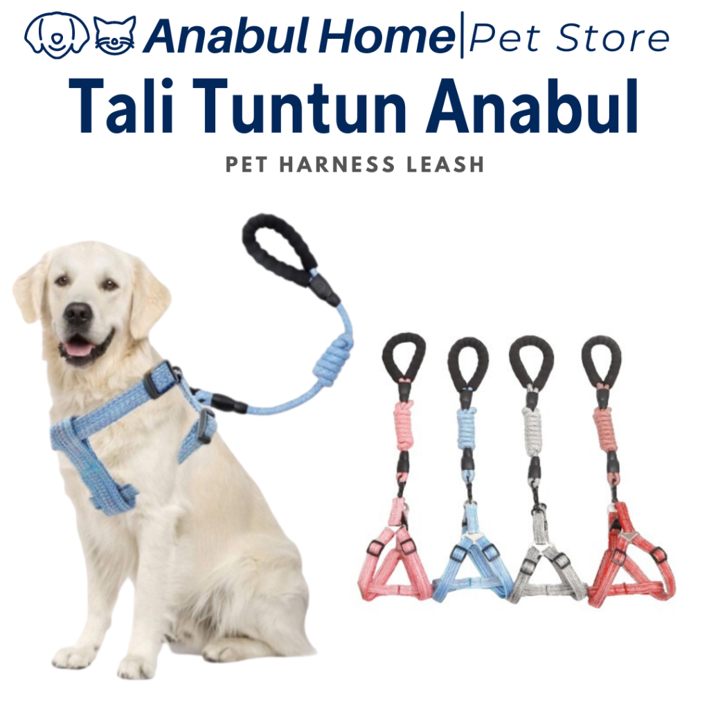 Jual Pet Harness Pet Leash Tambang Dog Cat / Tali Tuntun Hewan Anjing ...