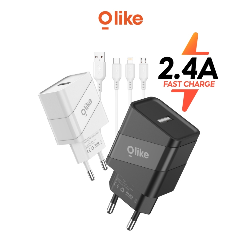Jual OLIKE Adaptor Charger C107 Batok Charger 2,4A Tersedia Pilihan ...