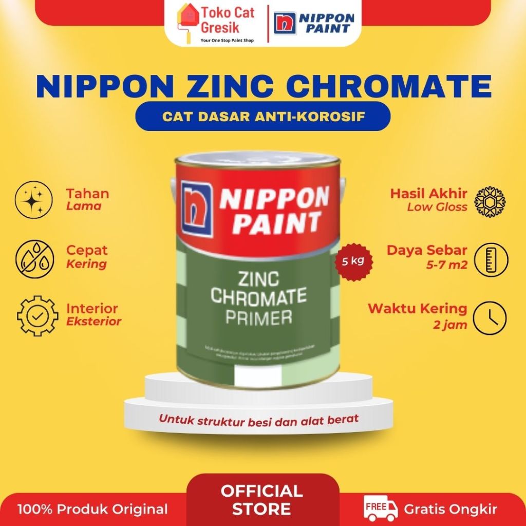 Jual TERMURAH!! CAT DASAR MENI BESI ANTI KARAT NIPPON PAINT ZINC ...
