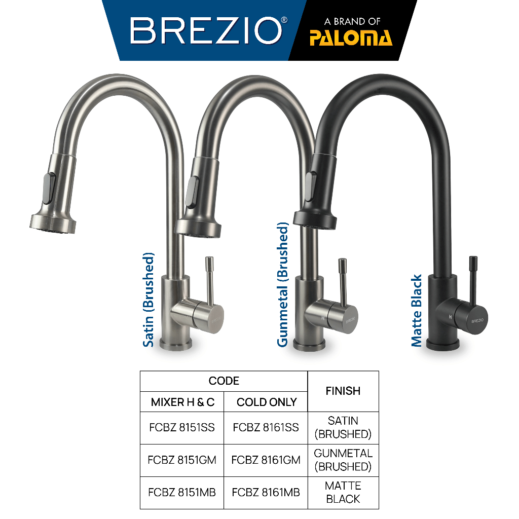 Jual BREZIO Keran Dapur Cuci Piring Fleksibel Tarik Kran Air Sink Flexible Pull Out Down Mixer ...