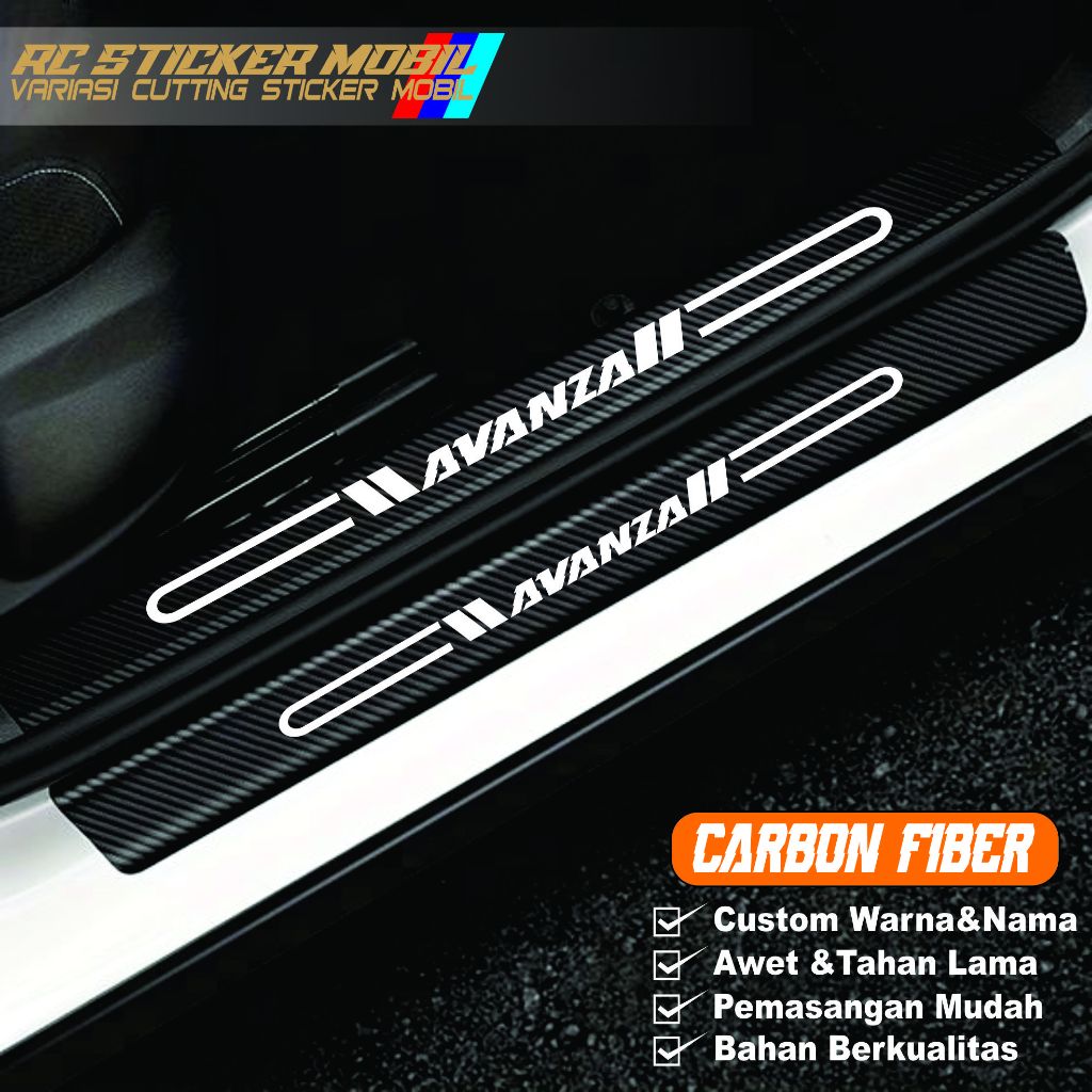 Jual 9pcs sticker carbon 3d mobil toyota avanza sticker karbon 3d ...