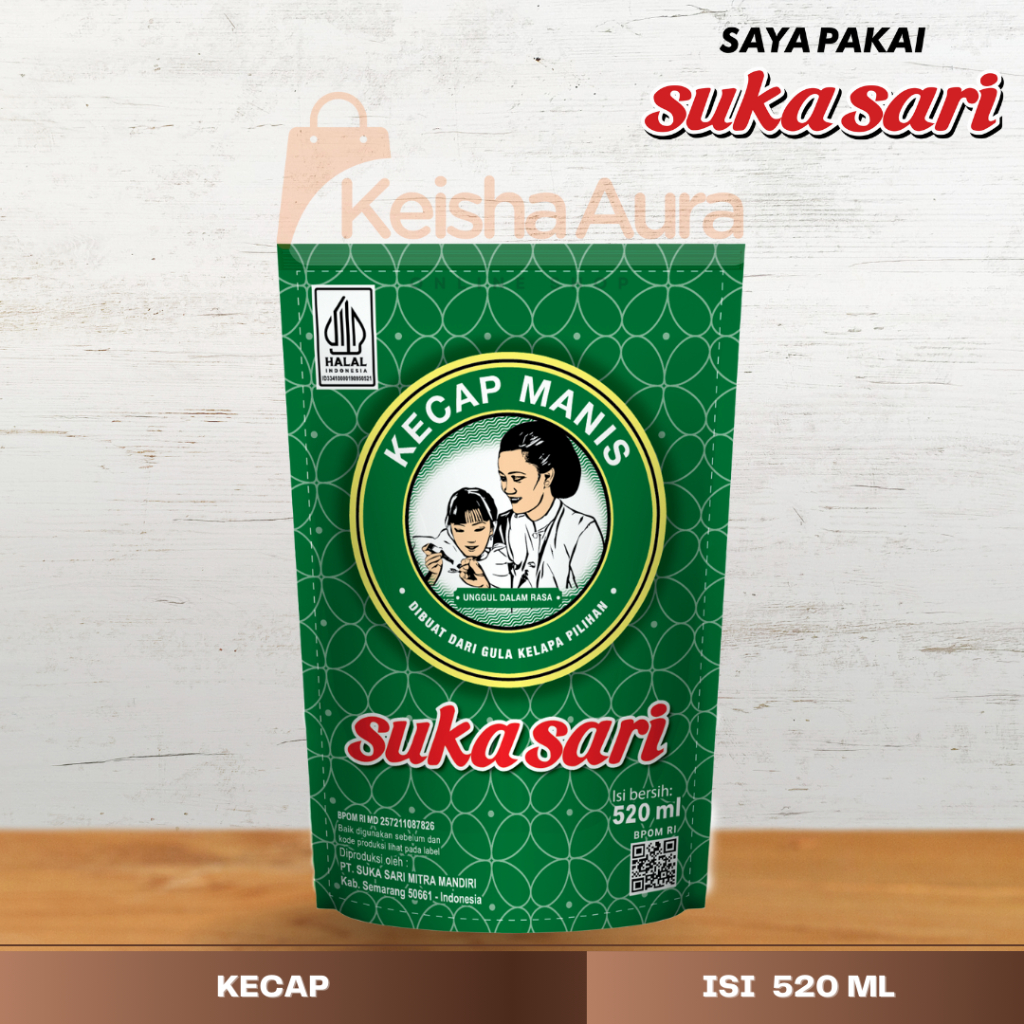 Jual kecap MANIS SUKA SARI lezat dan NIkmat kemasan Pouch 520 ml ...