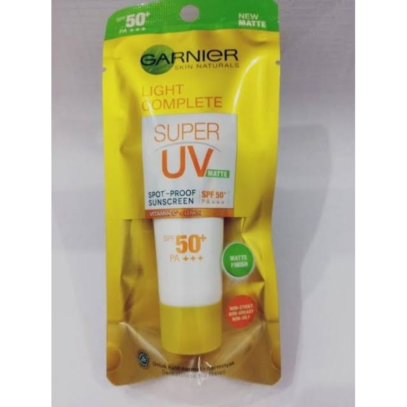Jual Garnier light complete super UV matte spot proof 30ml | Shopee ...