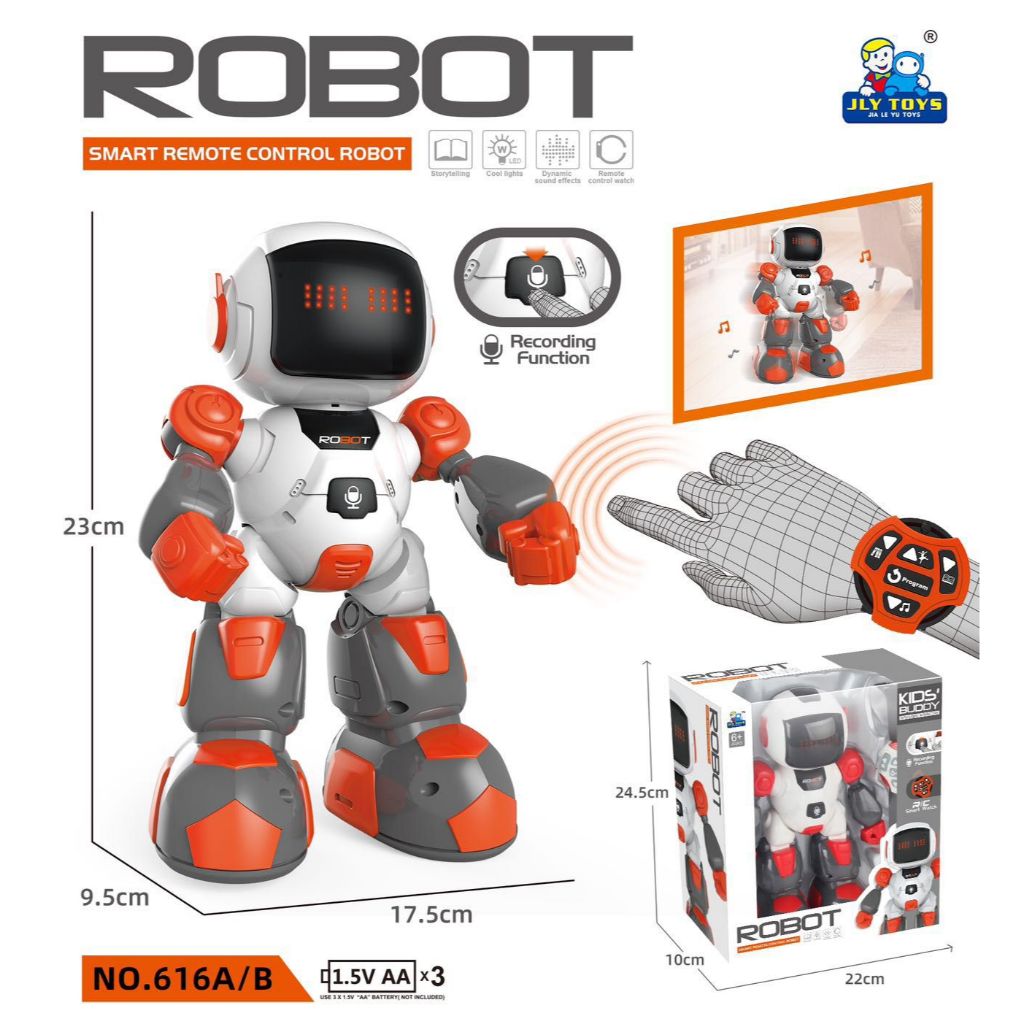 Jual Mainan Robot remote jam tangan Intelligent watch control toy light ...