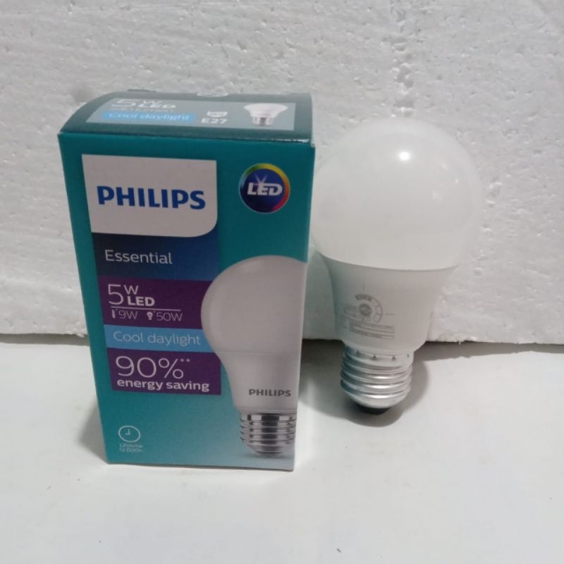 Jual Lampu Philips LED Essential Bulb 5 Watt Putih | Shopee Indonesia