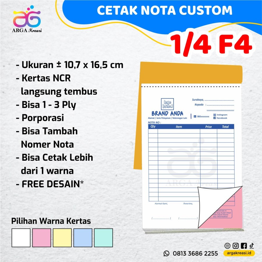 Jual Cetak Nota Custom | Shopee Indonesia