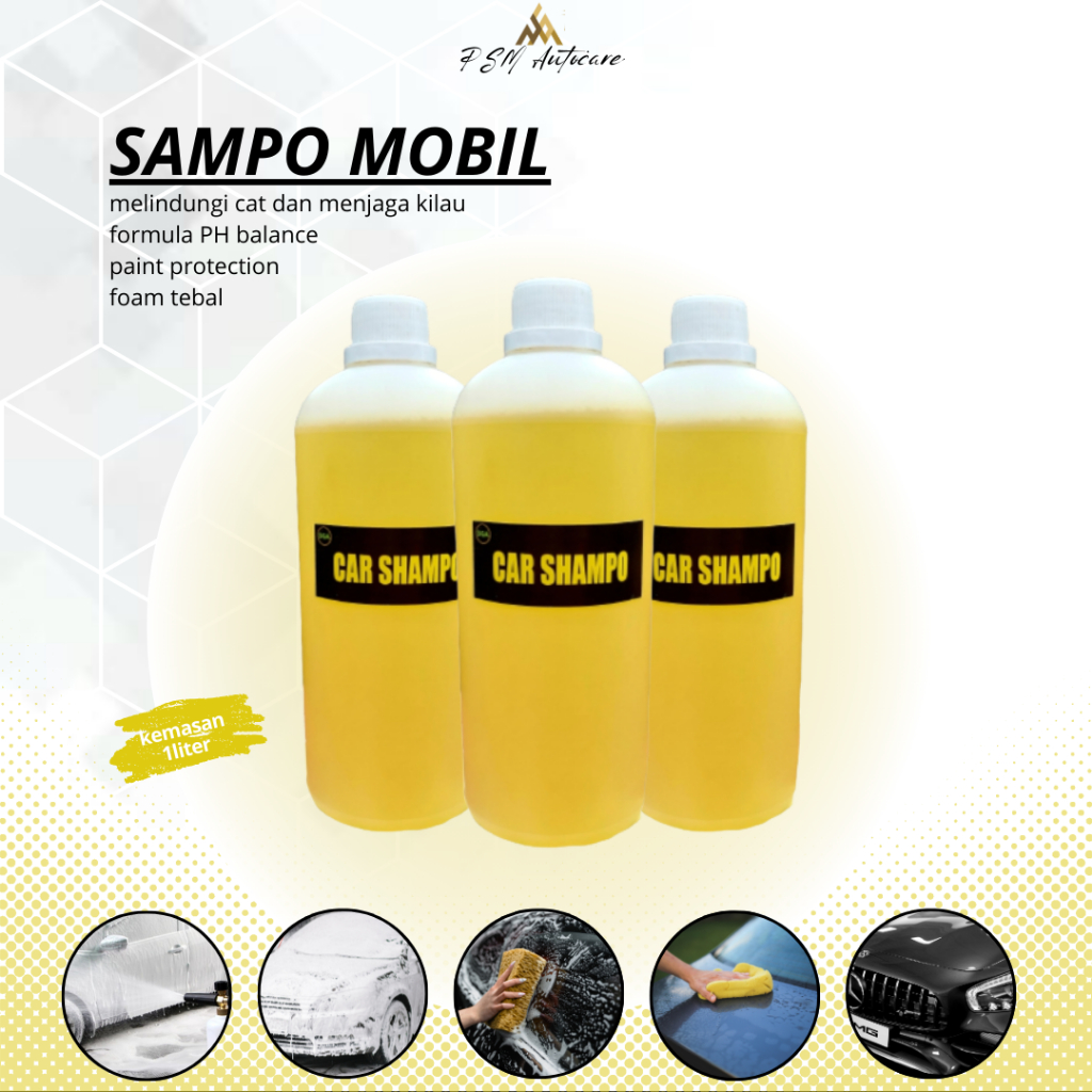 Jual SAMPO MOBIL 1LITER, Car Shampoo Wash&Wax Shampo. Ph Balanced ...