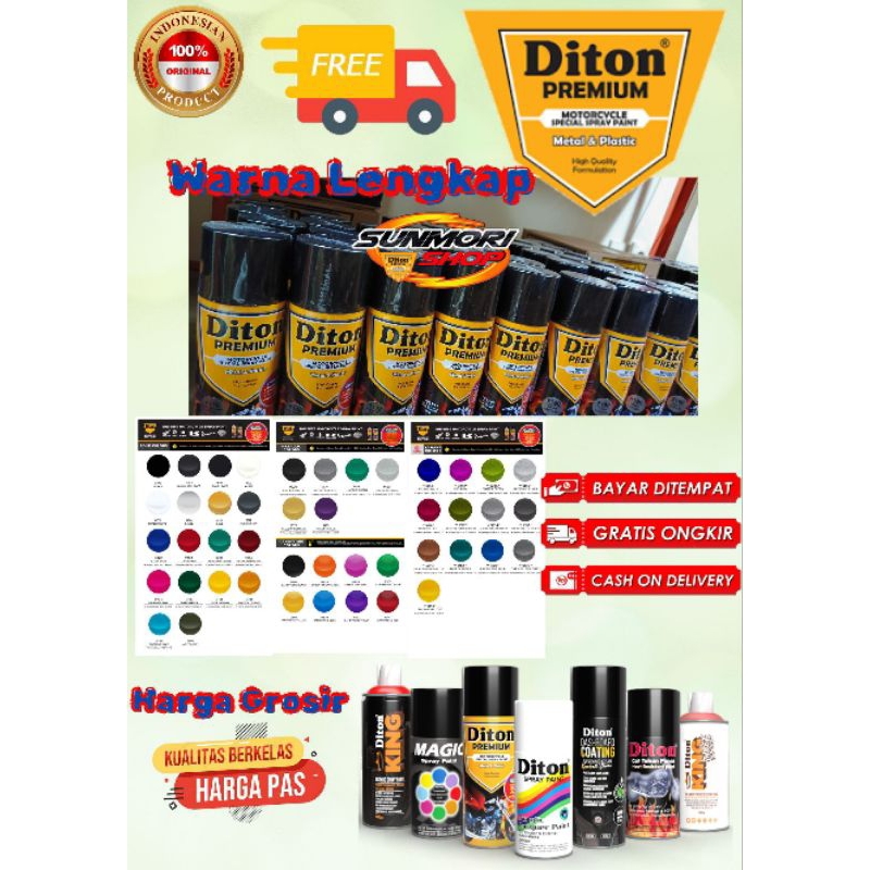 Jual Diton Premium 400cc Warna Standar Sepeda Motor tahan Bensin cat ...