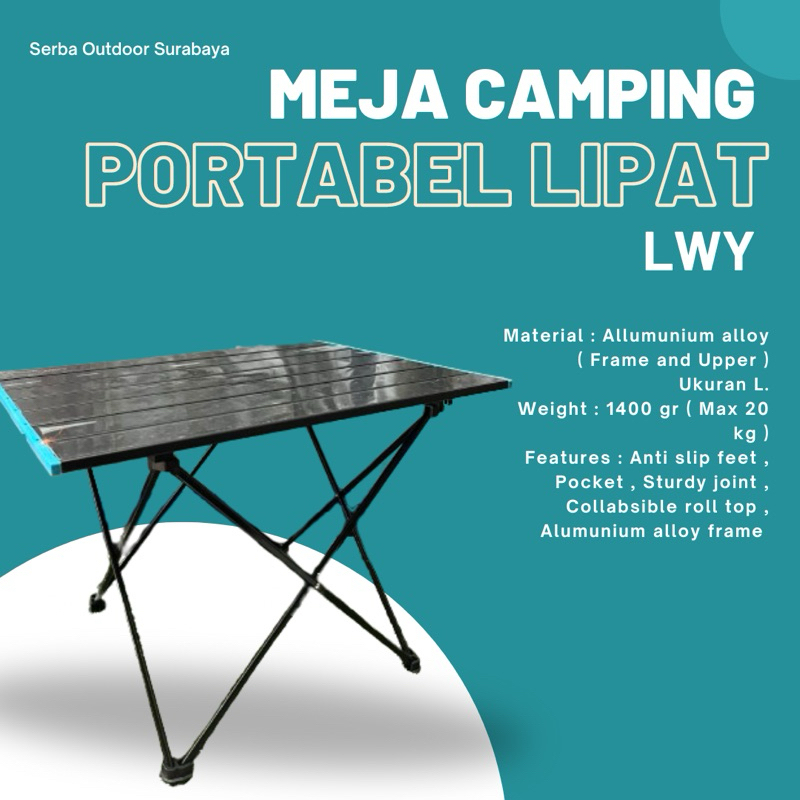 Jual Meja Lipat Outdoor Aluminium Meja Lipat Camping, Meja lipat ...