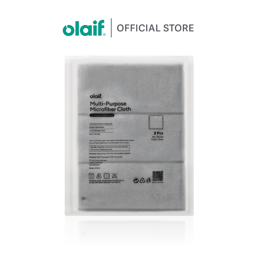 Jual Olaif Daily Multi-Purpose Microfiber Cloth (3pcs) - Kain Lap ...