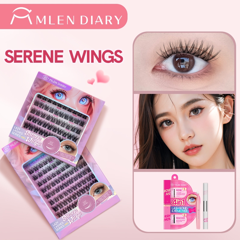 Jual Mlen Diary Korean Look Bulu Mata Serene Wings Seri Palsu Lem - Eyelash Ekstension Fake ...