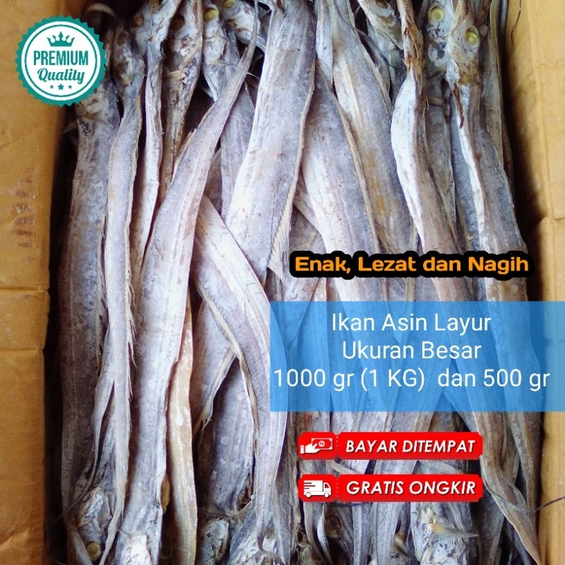 Jual Ikan Asin Layur Kering Besar Premium 1 Kg, 500 gr | Shopee Indonesia