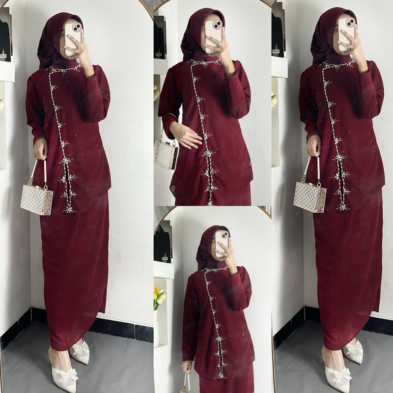 Jual ZAFRINA - READY STOCK KINANTI SET KURUNG MELAYU | Shopee Indonesia