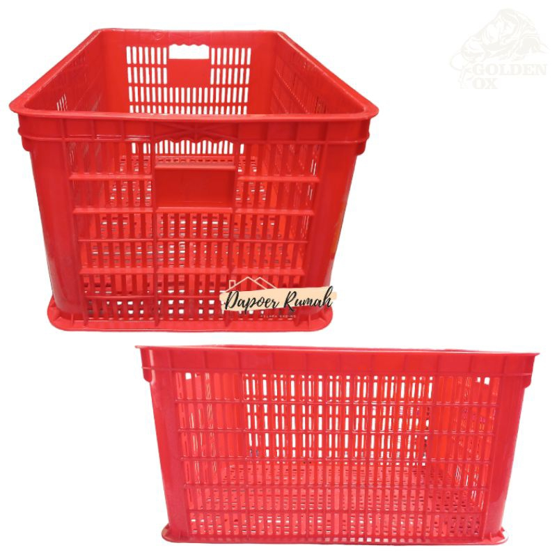Jual Krat Industri Serbaguna 100% Ori/Krat Plastik Merah/Keranjang ...