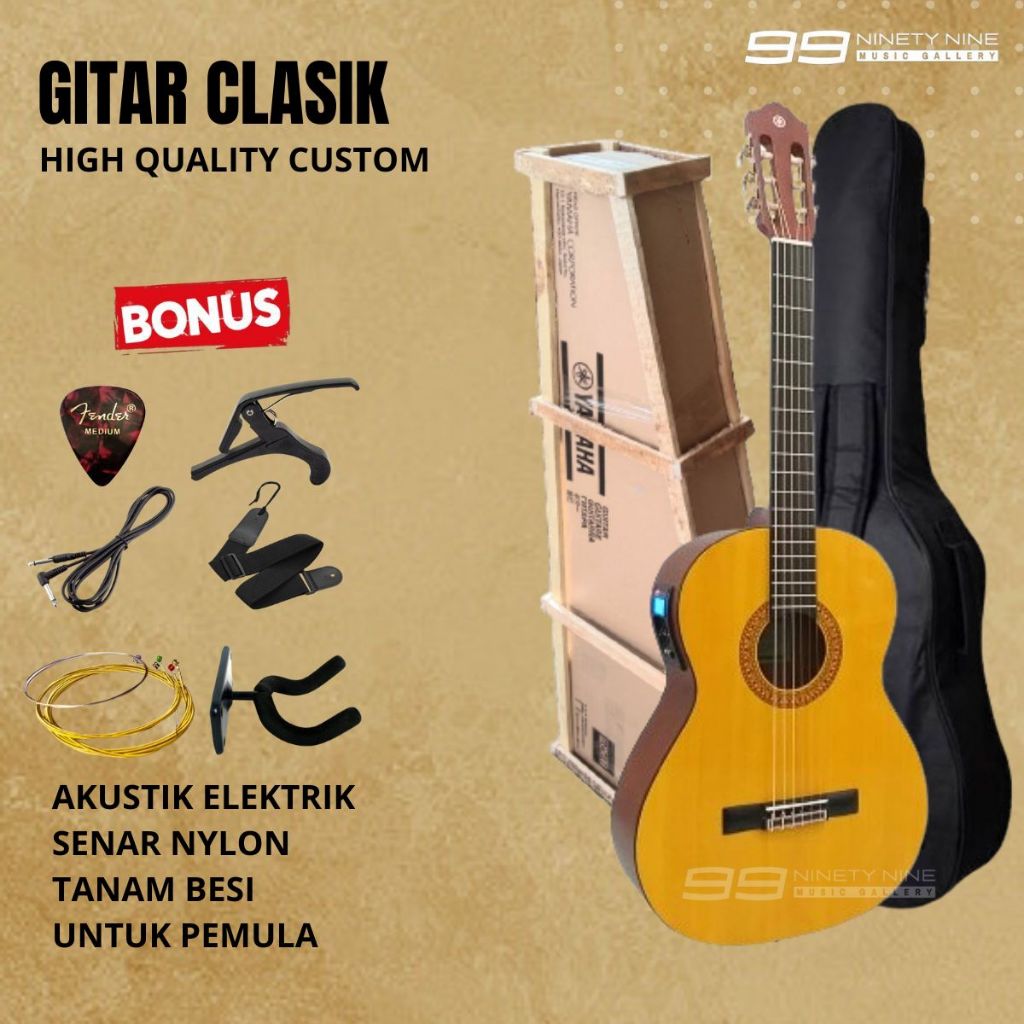 Jual Gitar Guitar Akustik Elektrik Yamaha C315 MURAH klasik Clasik Classik senar nylon tanam ...