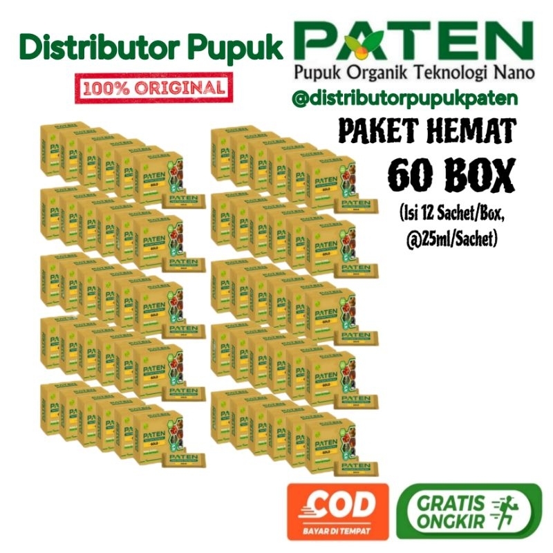 Jual PAKET HEMAT 60 BOX PUPUK PATEN GOLD Asli Original Ori Official ...