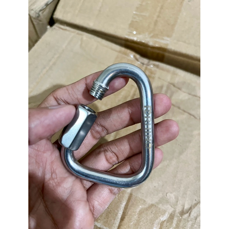 Jual mailon rapid segitiga triangle carabiner safety screw lock for ...