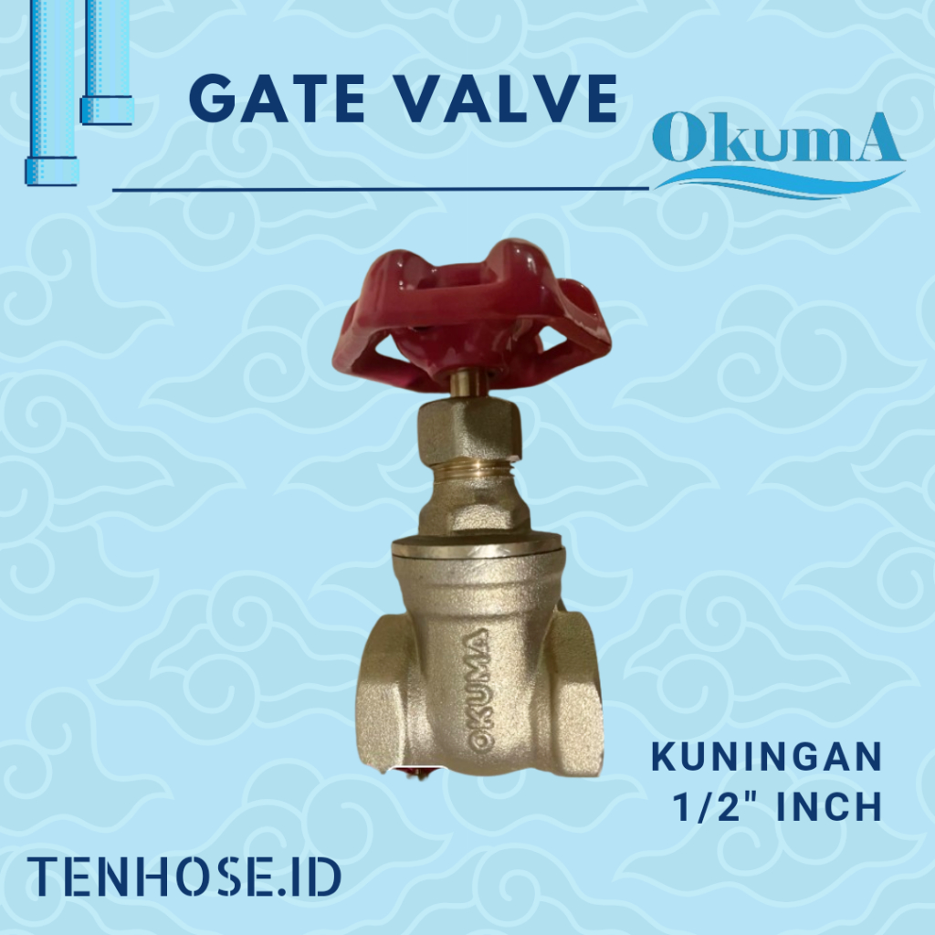 Jual Gate Valve Merk OKUMA - 1/2" Inch Kuningan | Shopee Indonesia