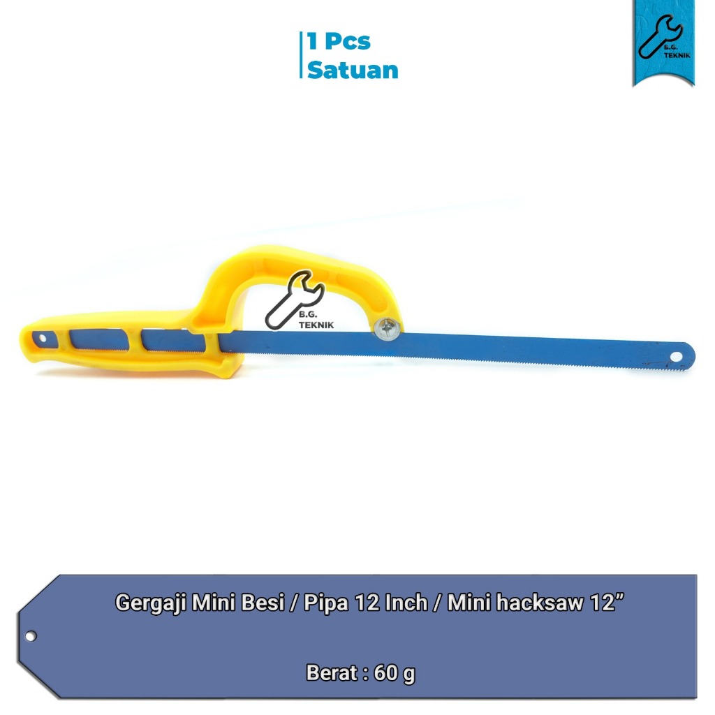 Jual Gergaji Mini besi / Pipa 12 Inch / Mini hacksaw 12" | Shopee Indonesia