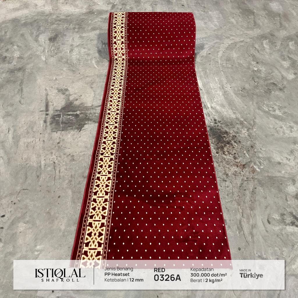 Jual Karpet Masjid Turki Merah / Red Istiqlal 0326A | Shopee Indonesia