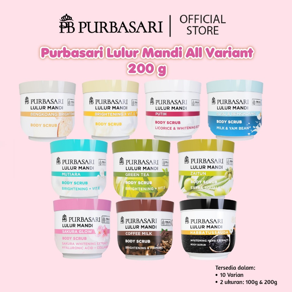 Jual [Lebih Murah] Purbasari Lulur Mandi 200gr / Body Scrub ...