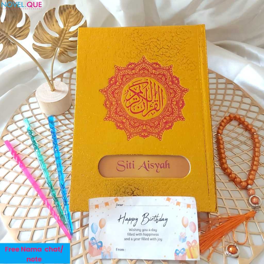 Jual Al-Quran Emas MERAH PREMIUM Custom Nama Terjemah / Non A5 Free ...