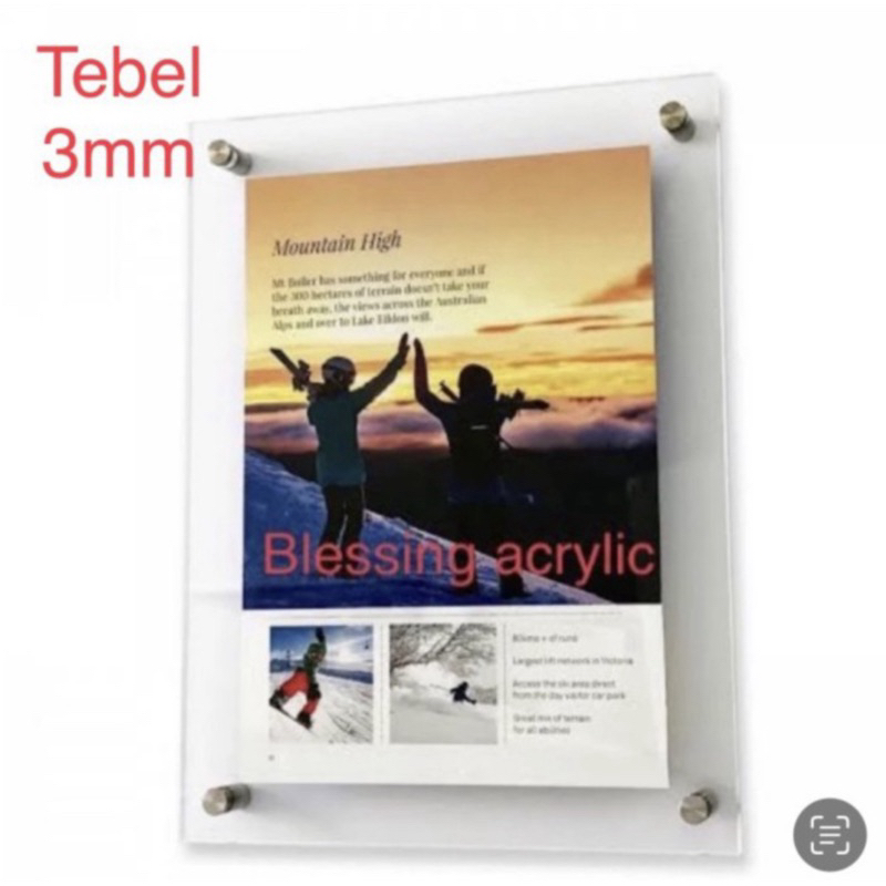 Jual AKRILIK FRAME DISPLAY POSTER BERKUALITAS A4 UK 36 x 27 cm 3MM (NM ...