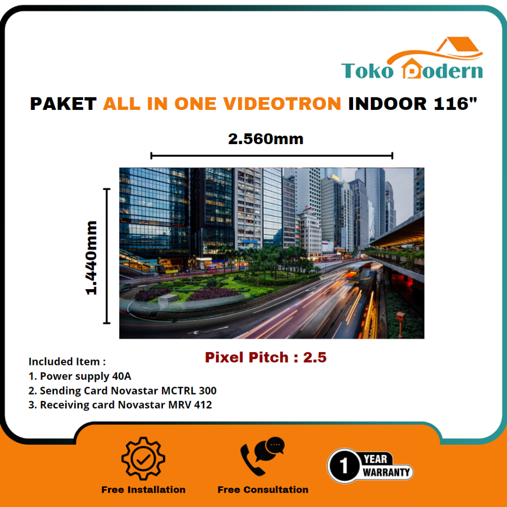 Jual Paket Lengkap All In One Layar LED Screen LED Videotron Indoor 116 ...