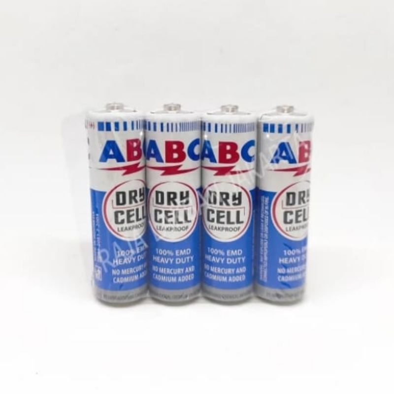 Jual Baterai ABC Baterai Biru Dry Cell 1 Set Isi 4 Pcs Untuk Baterai ...