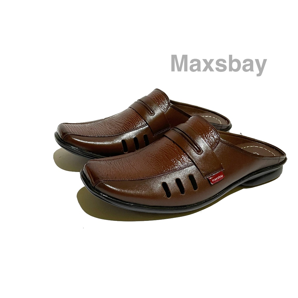 Jual SEPATU SELOP KULIT PRIA SANDAL SLOP KULIT PRIA SEPATU BUSTONG WL ...