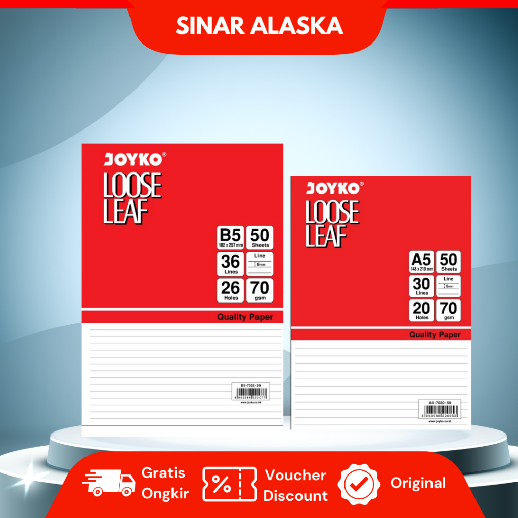 Jual Loose Leaf Isi Kertas File Binder Joyko B5 A5 Isi 50 Lembar | Shopee Indonesia