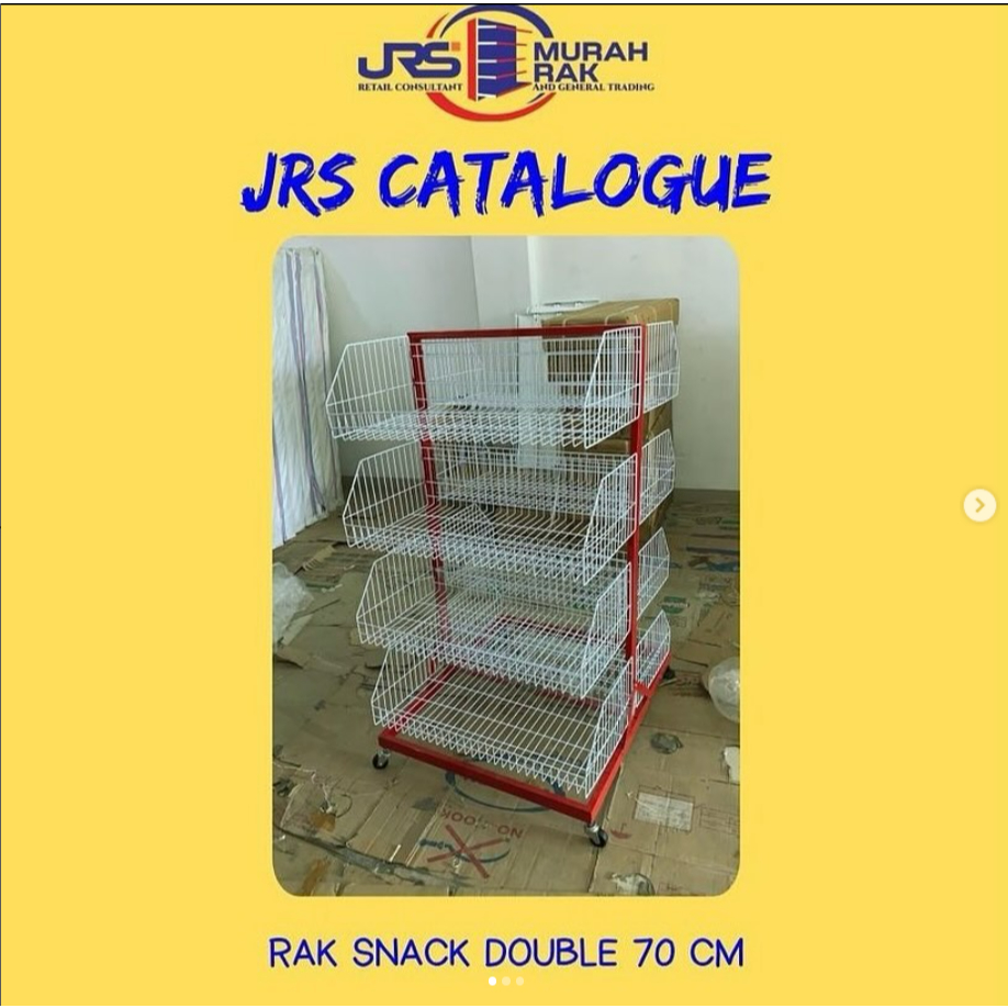 Jual RAK SNACK DOUBLE PANJANG 70CM / 4 SUSUN PAKAI RODA | Shopee Indonesia