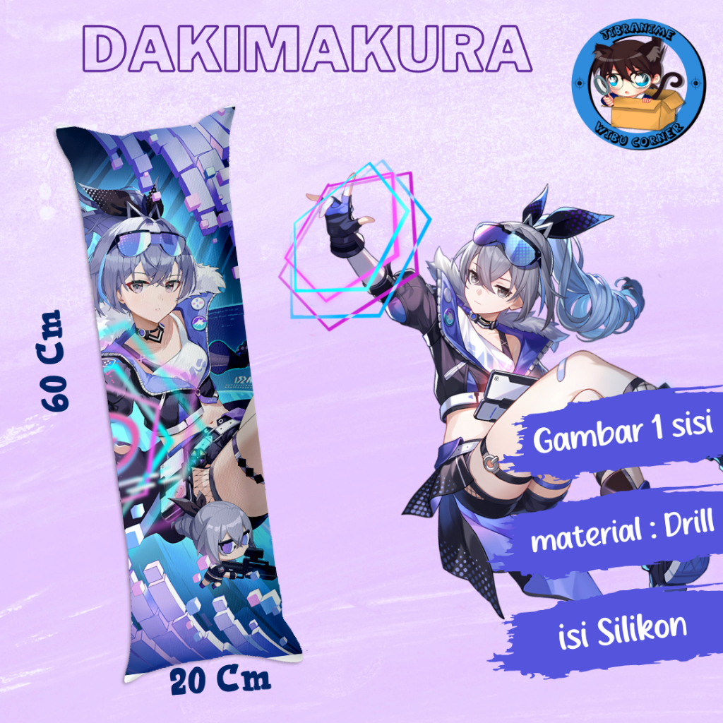 Jual dakimakura / guling silver wolf anime honkai star rail ukuran ...