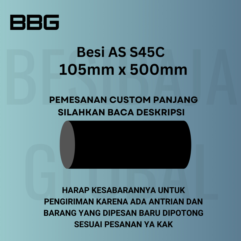 Jual BESI AS S45C 105mm x 500mm | Shopee Indonesia
