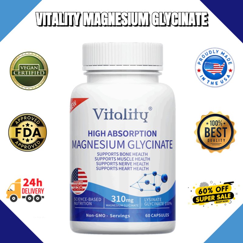 Jual Magnesium Glycinate, 310 mg, untuk pengurangan stres, tidur ...