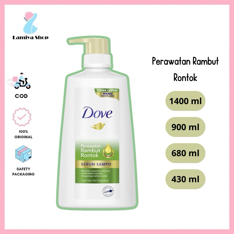 Jual DOVE Shampo Perawatan Rambut Rontok Sampo 1400ml 900ml 680ml 430ml ...