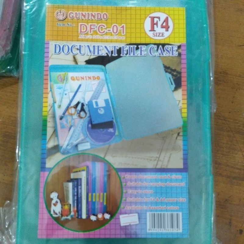 Jual Document File Case F4 Kotak dokumen Plastik Gunindo kode DFC -01 ...