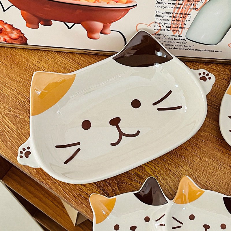 Jual PR 11 SATUAN Piring Keramik Motif Kucing Lucu Imut Tahan Panas ...