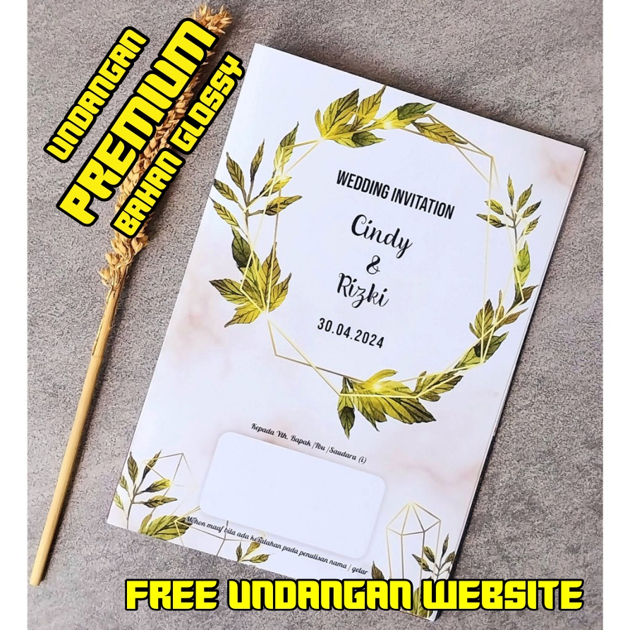 Jual Undangan Pernikahan Rustic / Undangan Aesthetic / Undangan Nikah ...