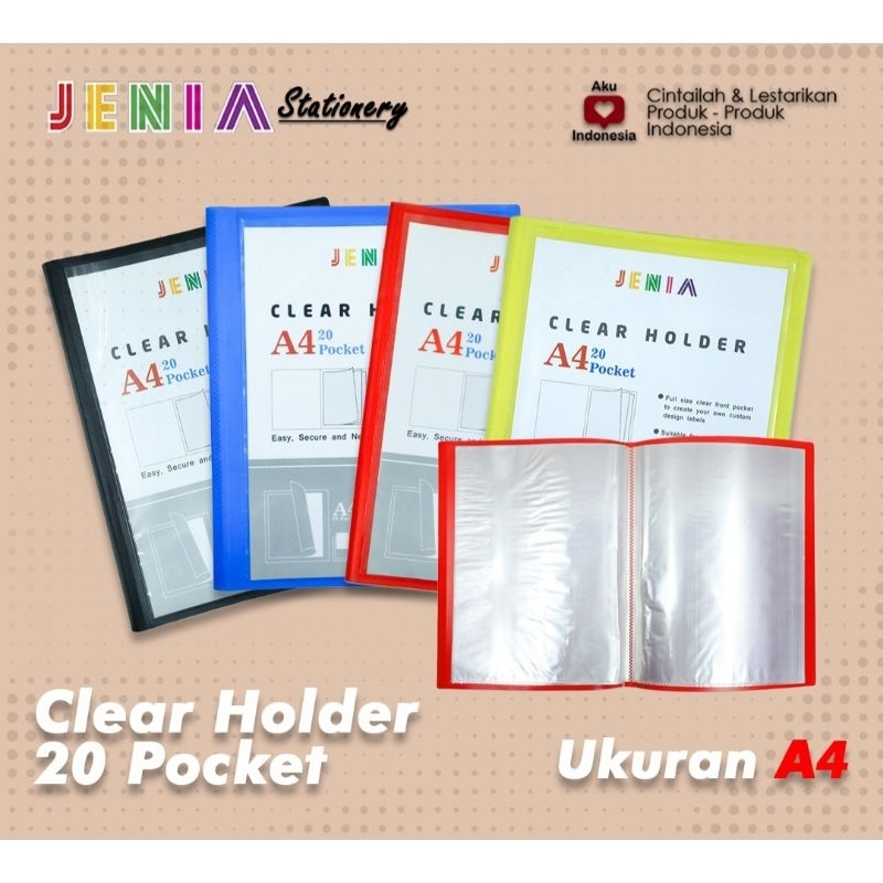 Jual Clear Holder Jenia A4 isi 20/Document Keeper Jenia A4 isi 20 ...