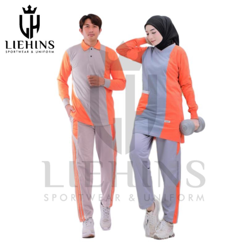 Jual Setelan olahraga COUPLE tunik&wangki setelan olahraga cowok cewek ...