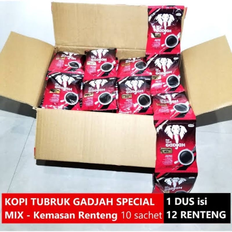 Jual Kopi Tubruk Gadjah Spesial Mix 1 dus isi 120 sachet | Shopee Indonesia