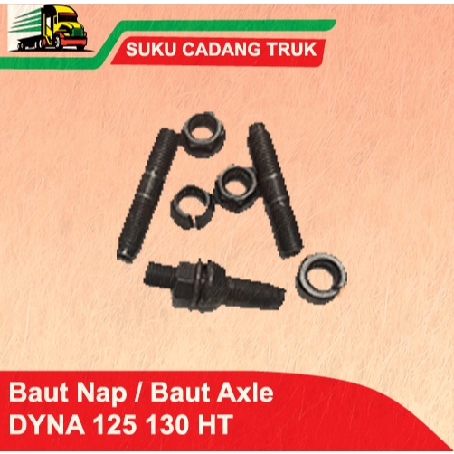 Jual BAUT NAP BOLT STUD & NUT BAUT AXLE DYNA 125 130 HT TOYOTA | Shopee ...