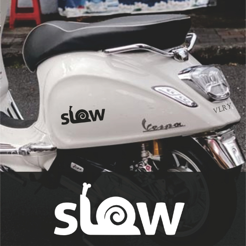 Jual Stiker SLOW Siput Stiker Cutting Motor Mobil Cutting Sticker ...