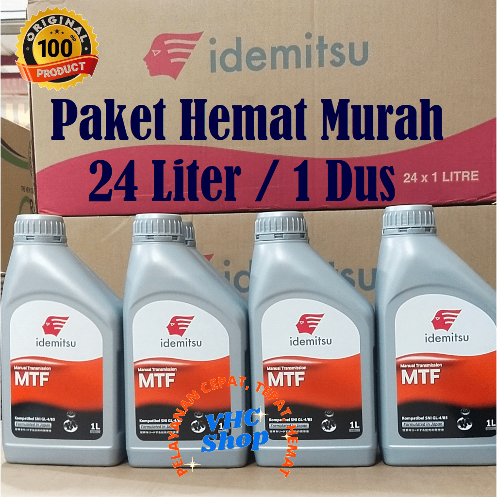 Jual Paket Grosir Murah Oli Idemitsu MTF (Manual Transmission Fluid) Kemasan Liter 1 Dus ...