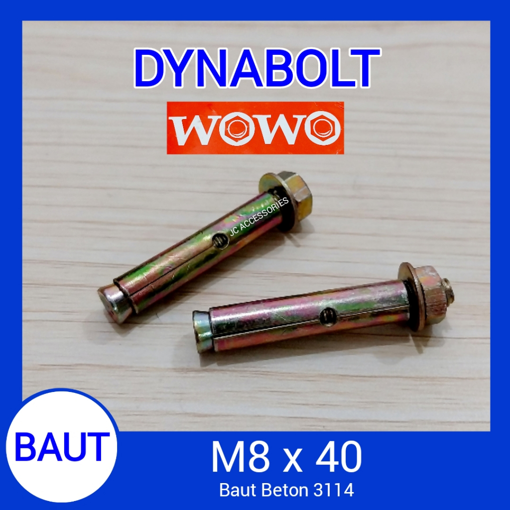 Jual DYNABOLT M8X40 WOWO BAUT BETON 3114 DINABOLT M8 X 40 8X40 8 X 40 ...